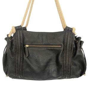 Hilary Radley | Bags | Hilary Radley Black Leather Lace Trim Rope ...